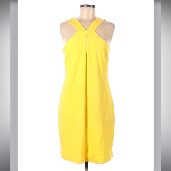 Boston Proper | Dresses | Boston Proper Yellow Halter Keyhole Dress ...